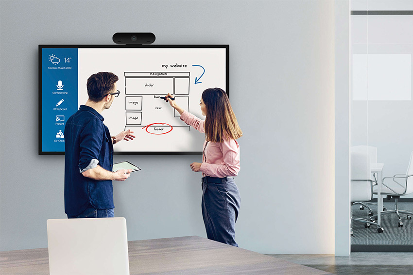 Kiosk: interactive whiteboards for training and collaboration