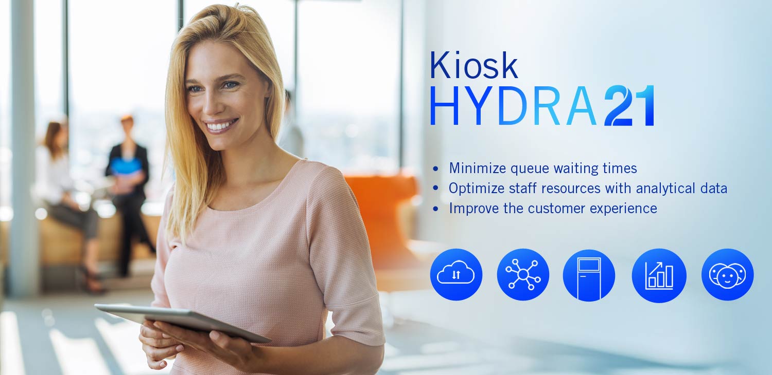 Kiosk Hydra: the multi-site queue management software, even in cloud